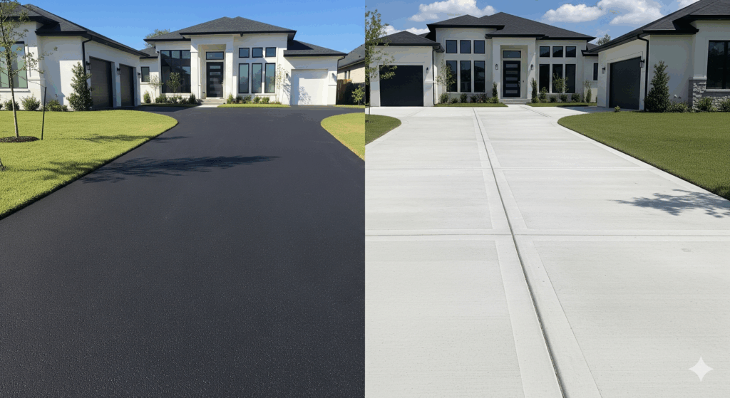 Concrete vs Asphalt Paving | Driveway & Parking Lot Guide